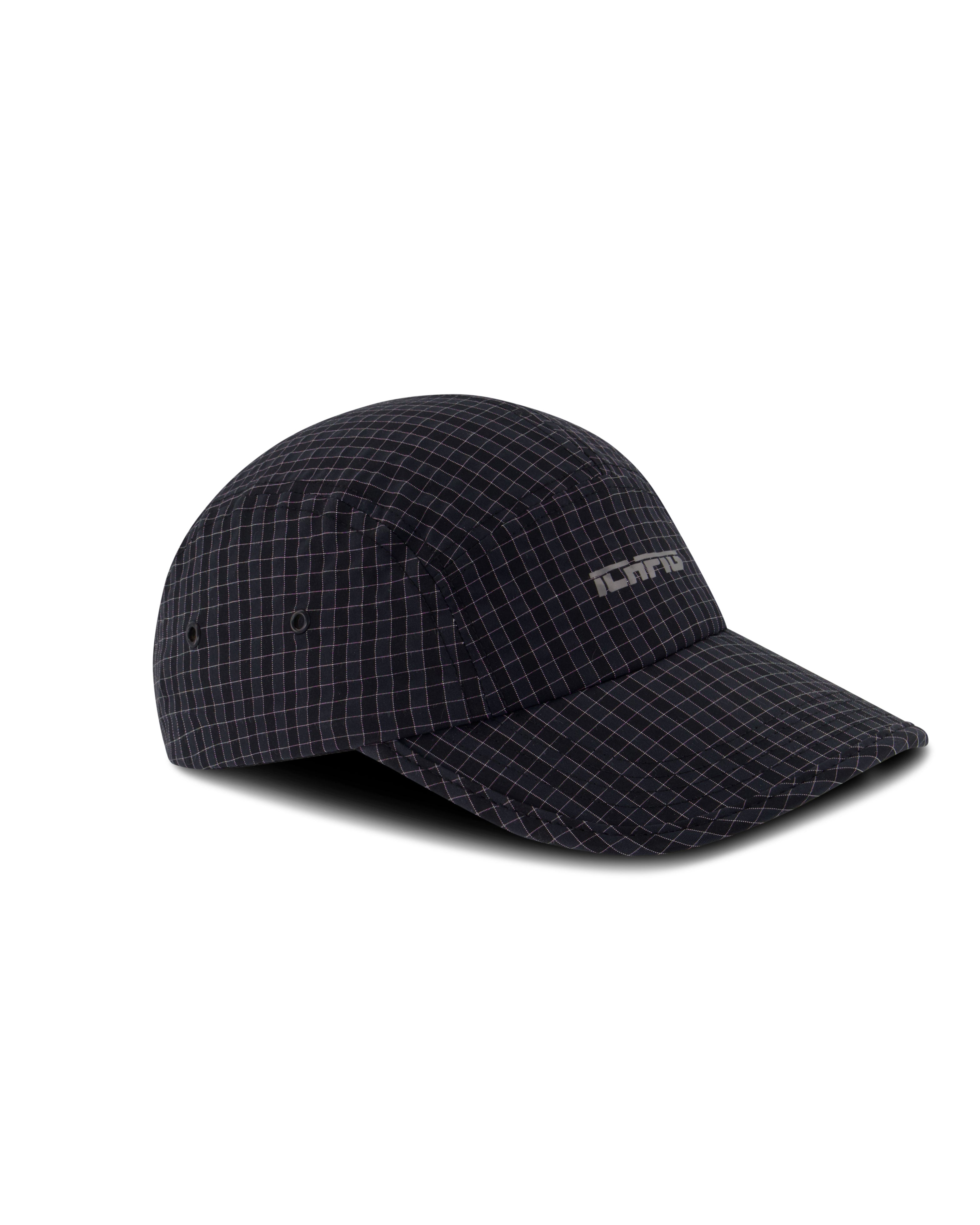 Ripstop Check 5 Panel Hat - Black